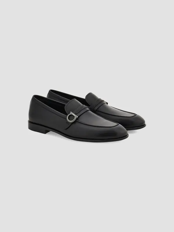 FERRAGAMO Venice Gancini Leather Loafers