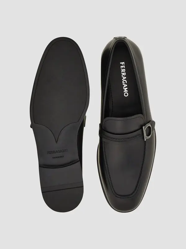FERRAGAMO Venice Gancini Leather Loafers
