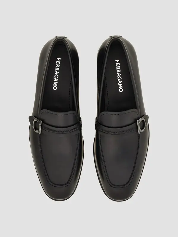 FERRAGAMO Venice Gancini Leather Loafers