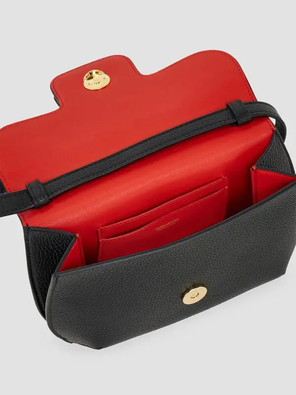 FERRAGAMO Mini Double Gancini Leather Crossbody Bag