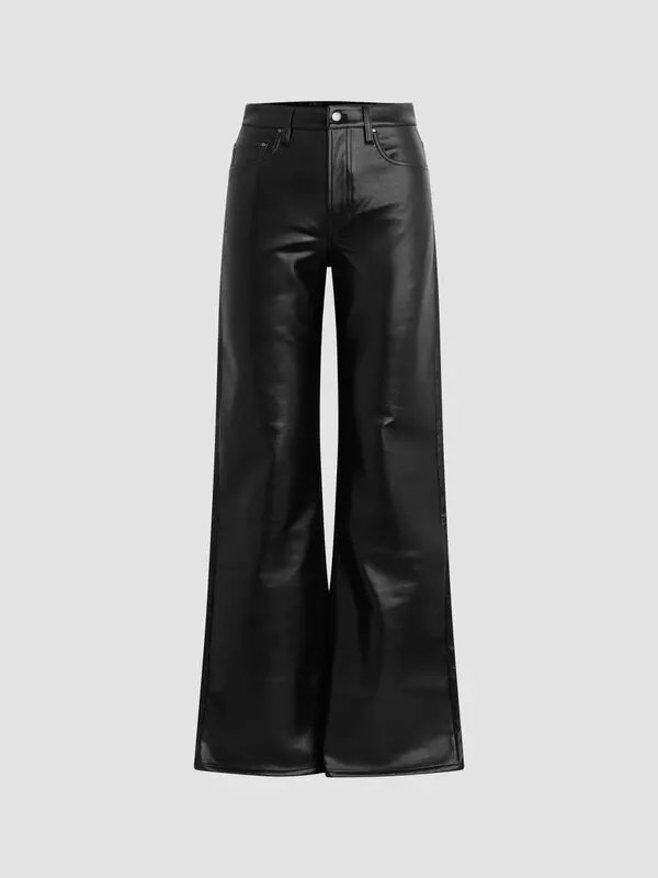 FAVORITE DAUGHTER The Regenerated Leather Bootcut Trousers