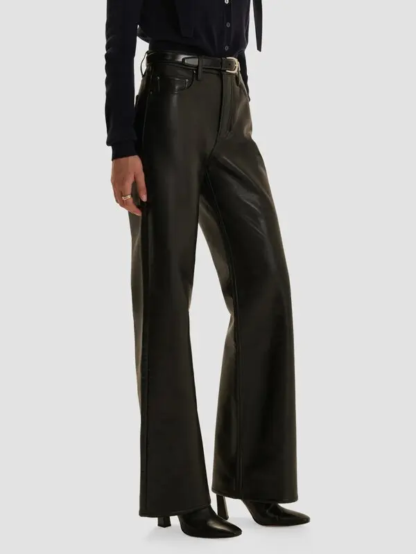 FAVORITE DAUGHTER The Regenerated Leather Bootcut Trousers