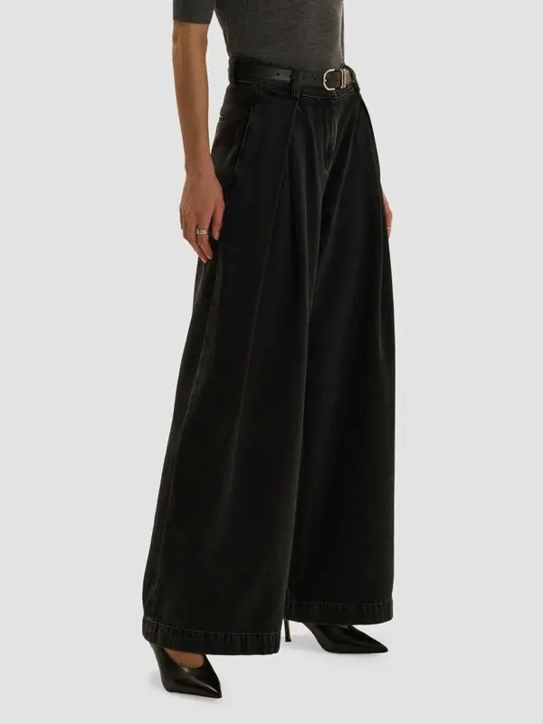 FAVORITE DAUGHTER Pleats For Days Wide-leg Jeans