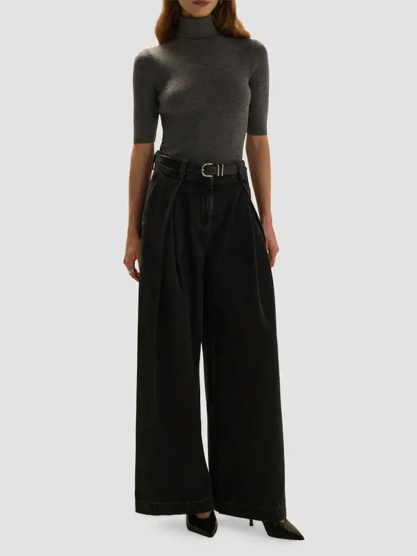 FAVORITE DAUGHTER Pleats For Days Wide-leg Jeans