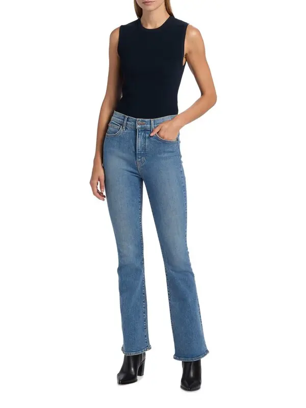 Veronica Beard Sid Rib-knit Crewneck Tank