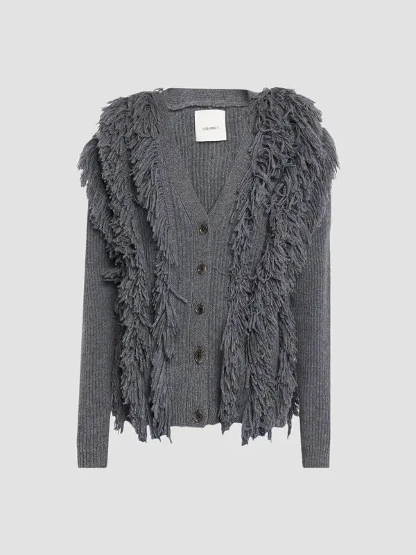 LISA YANG Soreia Cashmere Fringe Cardigan