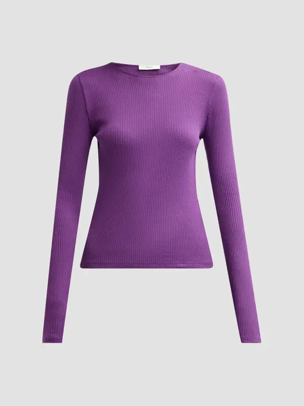 Vince Rib-knit Cotton Tee