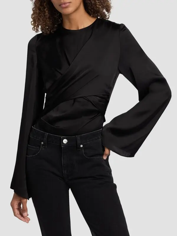 Isabel Marant Étoile Neame Draped Flare Sleeve Top