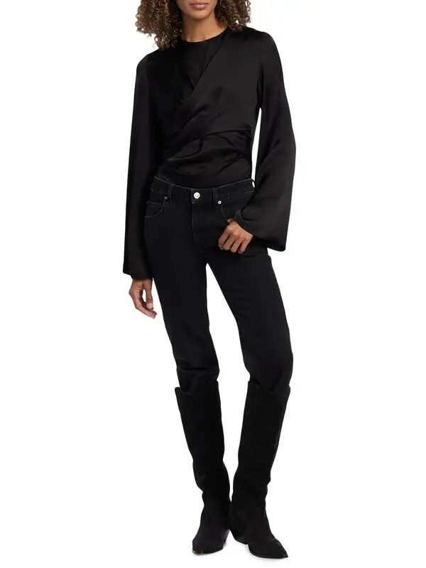 Isabel Marant Étoile Neame Draped Flare Sleeve Top
