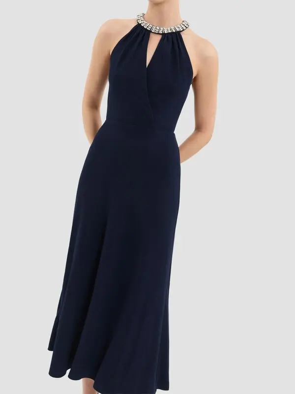 Rebecca Vallance Gimlet Halterneck Midi Dress