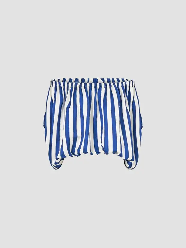 Camilla Striped Off-the-shoulder Top