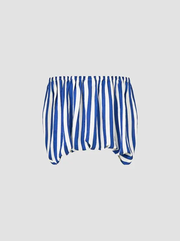 Camilla Striped Off-the-shoulder Top