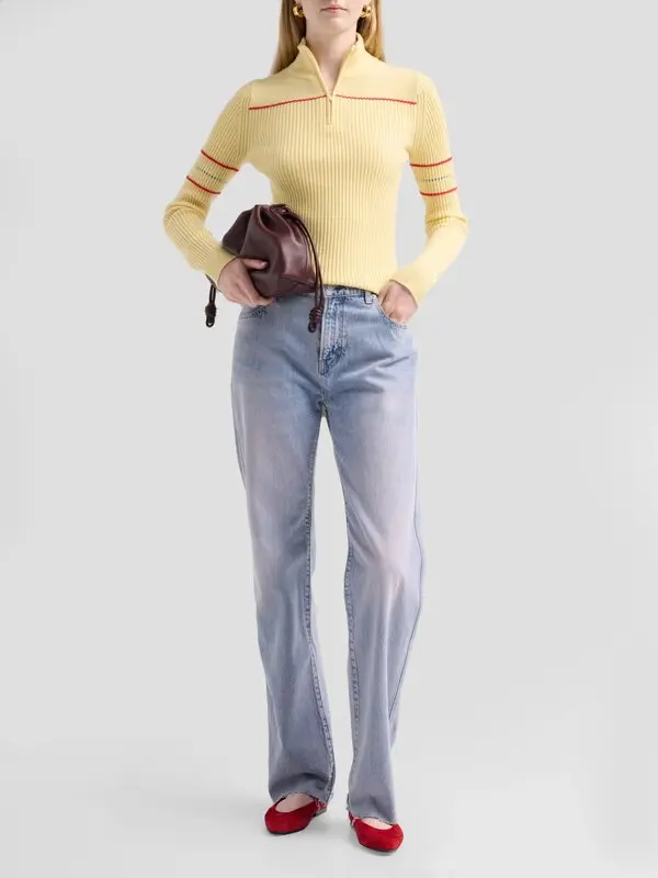Guest In Residence Cashmere-blend Half-zip Polo Sweater