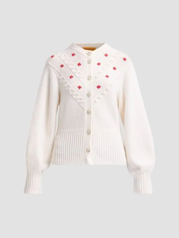 Guest In Residence Snowflake-knit Wool-cashmere Cardigan