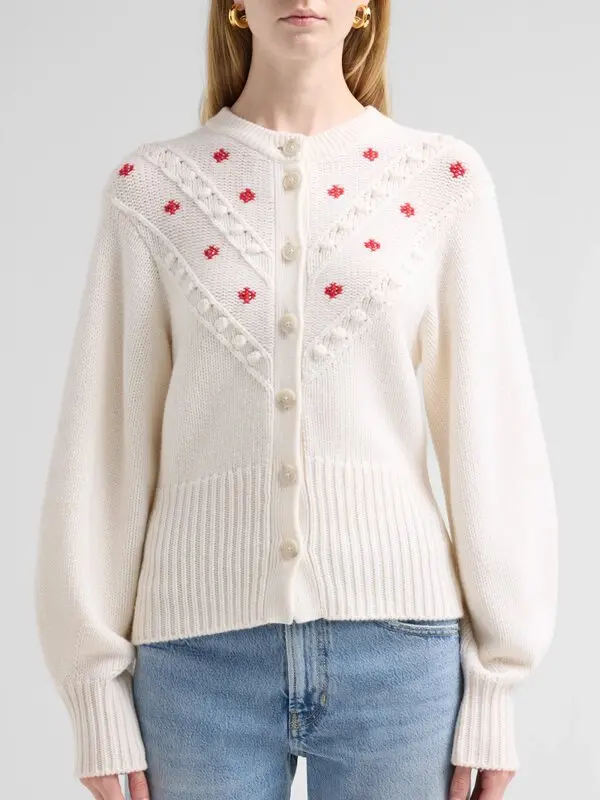 Guest In Residence Snowflake-knit Wool-cashmere Cardigan