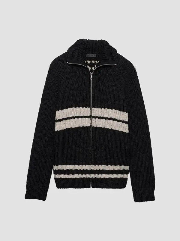 Prada Wool And Cashmere Zipper Cardigan