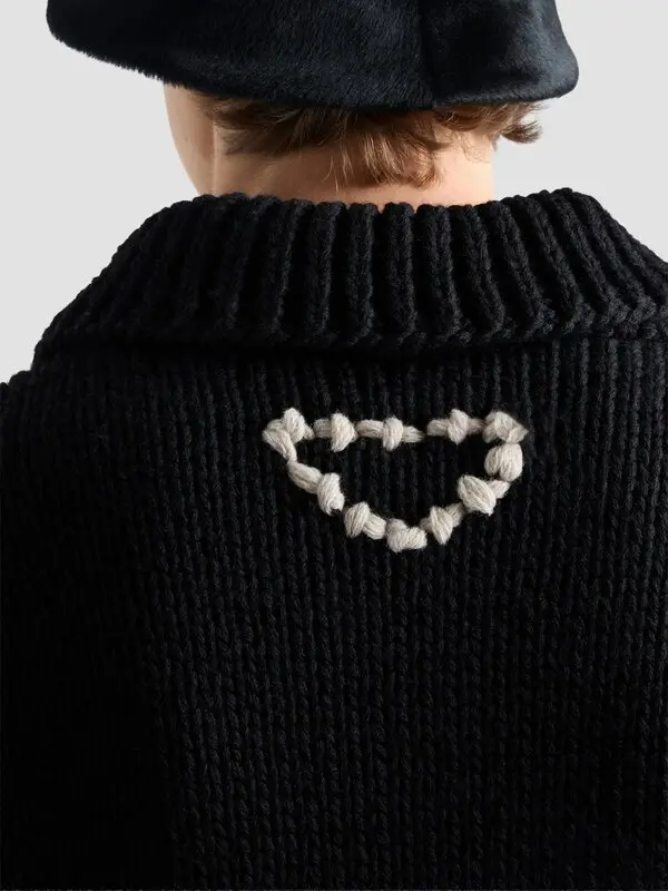 Prada Wool And Cashmere Zipper Cardigan