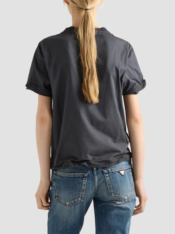 Prada Shapeable Gart-dyed Jersey T-shirt