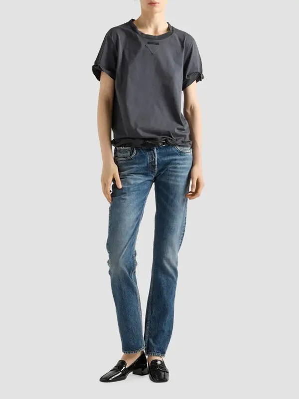Prada Shapeable Gart-dyed Jersey T-shirt