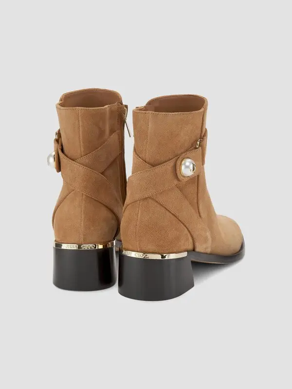 JIMMY CHOO Noor 45mm Velvet Suede Ankle Boots