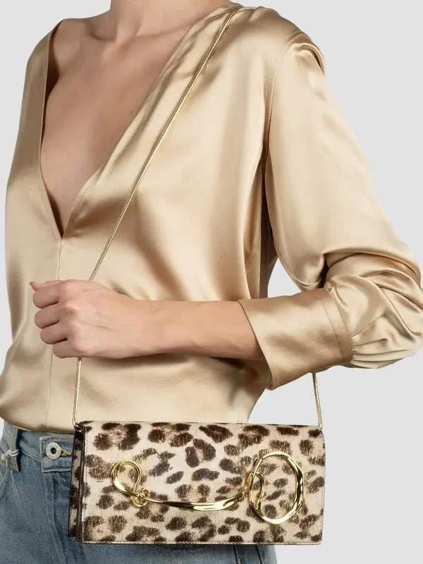 Alexis Bittar Printed Calf Hair & Leather Clutch