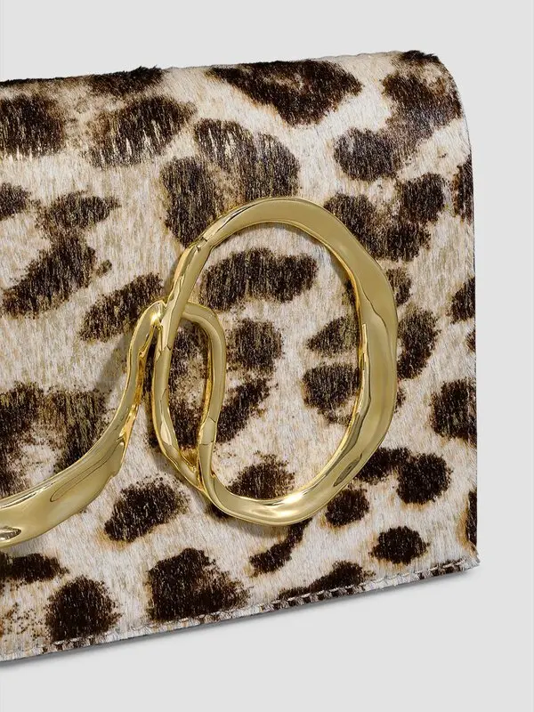 Alexis Bittar Printed Calf Hair & Leather Clutch