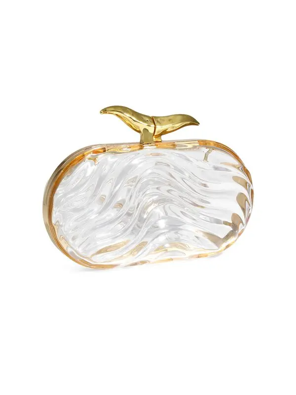 Alexis Bittar Water Stone Leather Minaudière