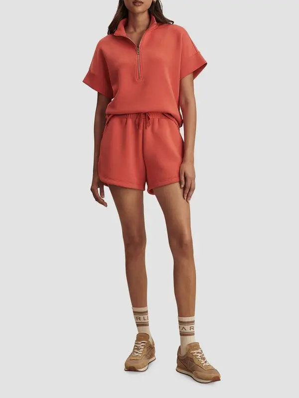 Varley Coulter High-rise Drawstring Shorts - Summer Fig