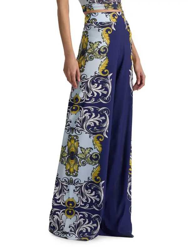 Alice + Olivia Athena Printed Wide-leg Pants