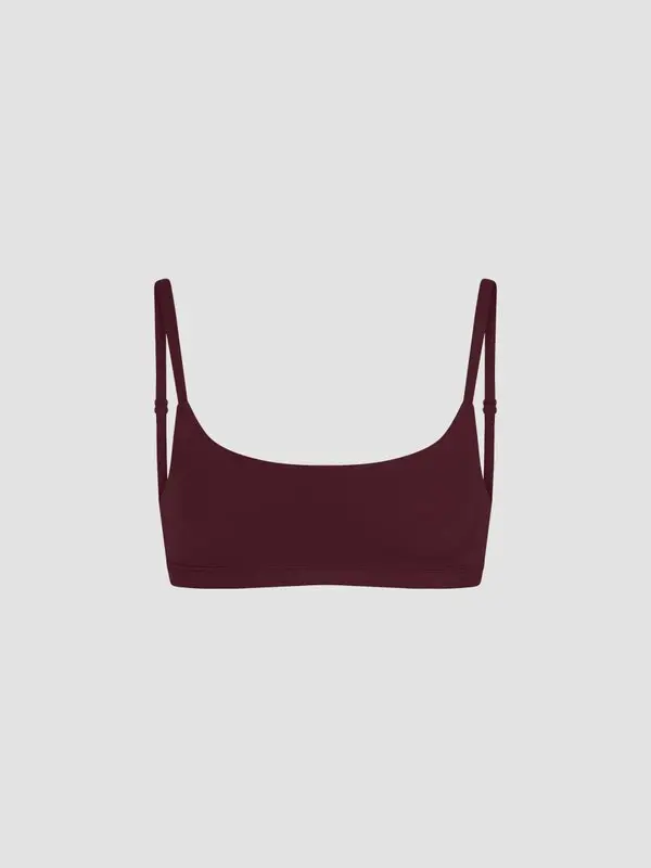 SKIMS Fits Everybody Scoop Bralette - Currant