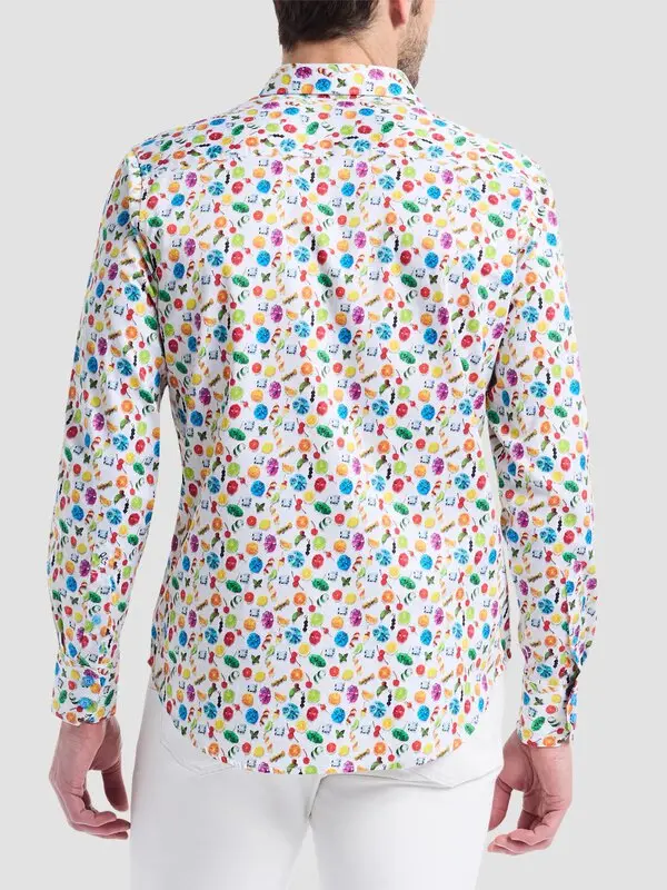 Robert Graham Garnish Printed Stretch-cotton Button-front Shirt