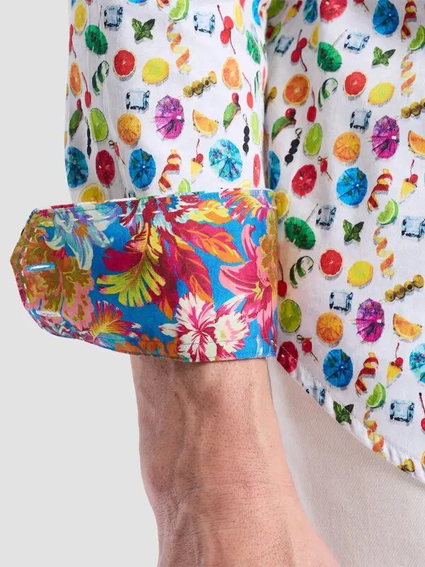 Robert Graham Garnish Printed Stretch-cotton Button-front Shirt