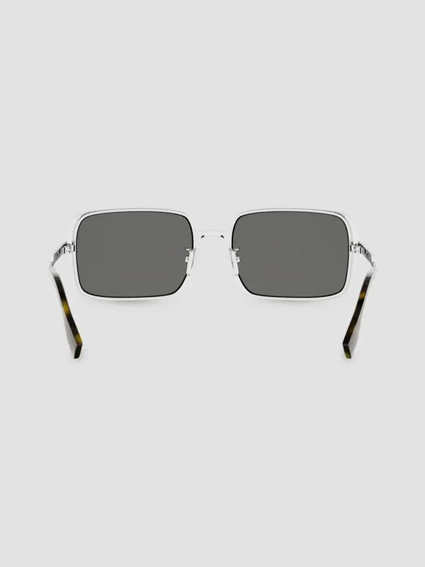 Fendi Line 57mm Rectangular Sunglasses - Silver