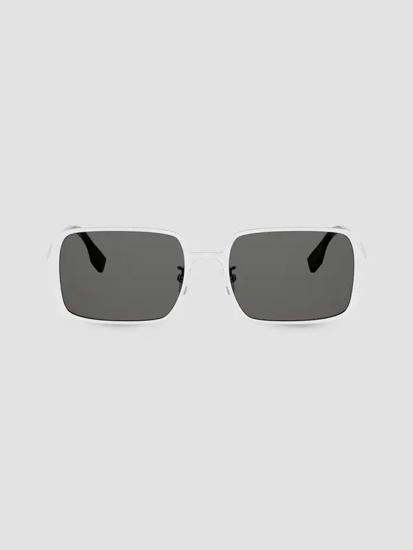 Fendi Line 57mm Rectangular Sunglasses - Silver