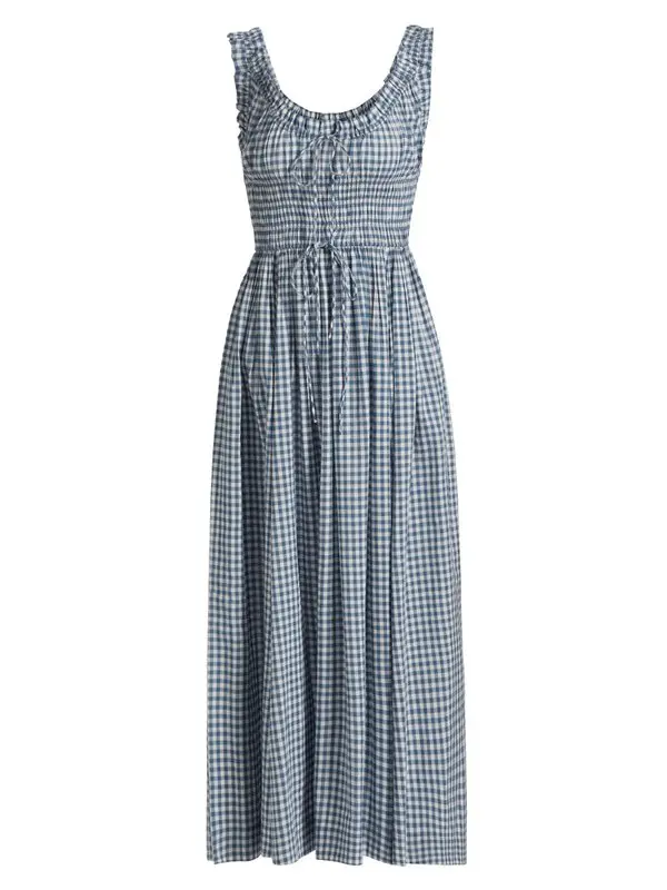 DÔEN Emmaretta Gingham Midi-dress