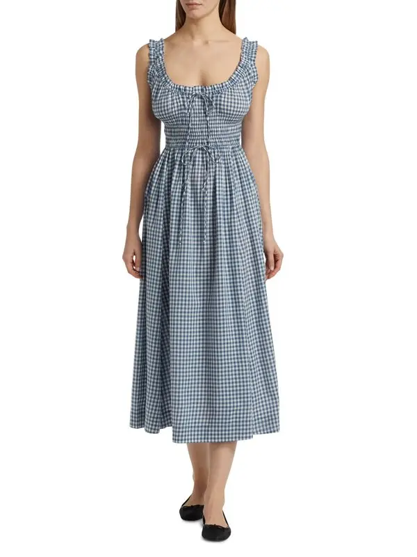 DÔEN Emmaretta Gingham Midi-dress