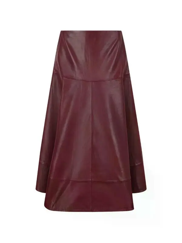 SELECTED Panelled Leather Midi Skirt
