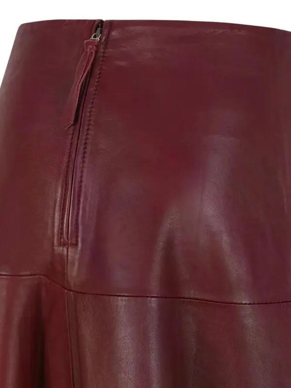 SELECTED Panelled Leather Midi Skirt