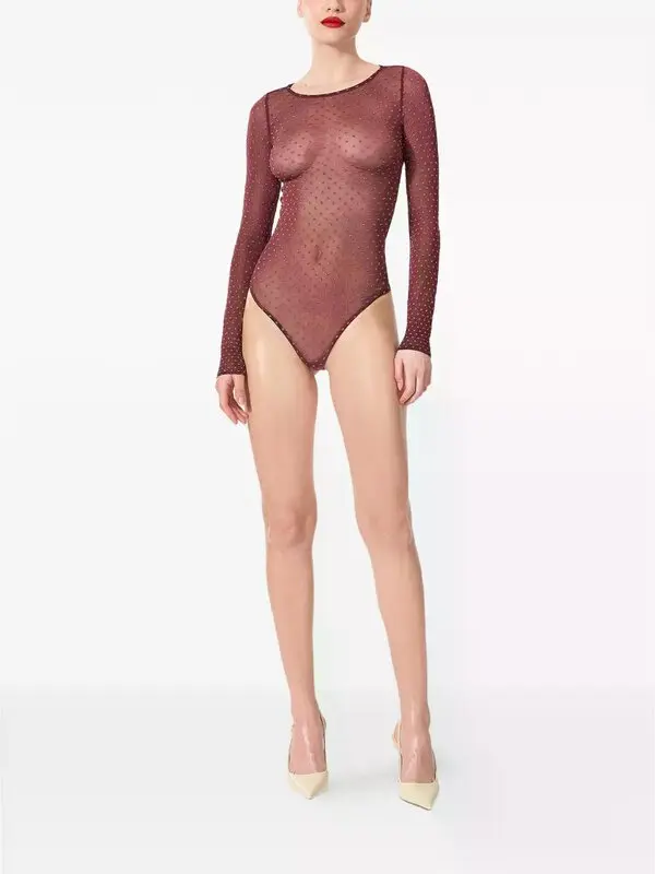 Wolford Shimmer-dot Sheer Bodysuit