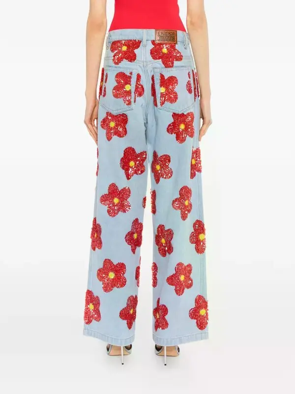 Ashish Floral Embroidered Jeans