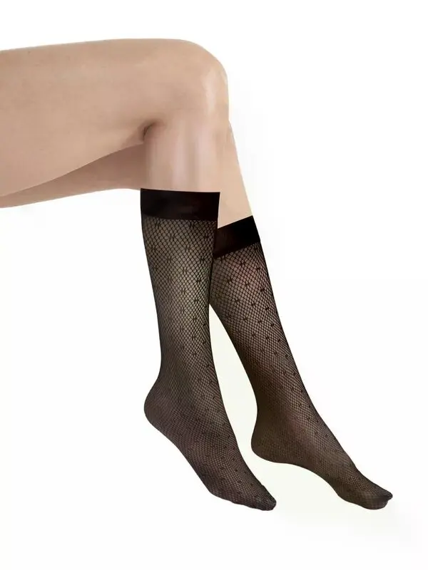 Wolford Polka-dot Net Socks