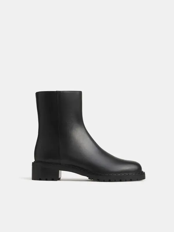 REFORMATION Nancy Ankle Boot Leather