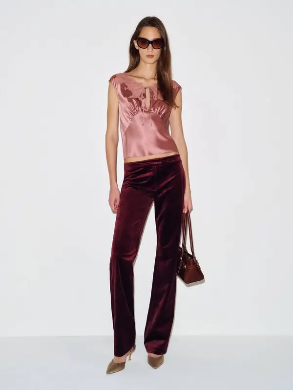 REFORMATION Keona Silk Top