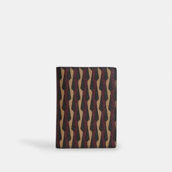 COACH OUTLET Passport Card Case With Geometric Print