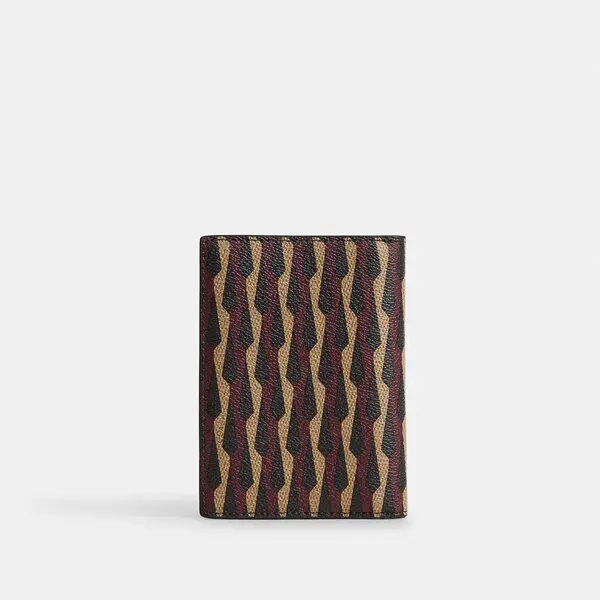 COACH OUTLET Passport Card Case With Geometric Print