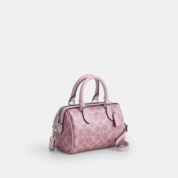 COACH OUTLET Boxed Mini Rowan Crossbody Bag And Mirror Bag Charm Set In Signature Canvas