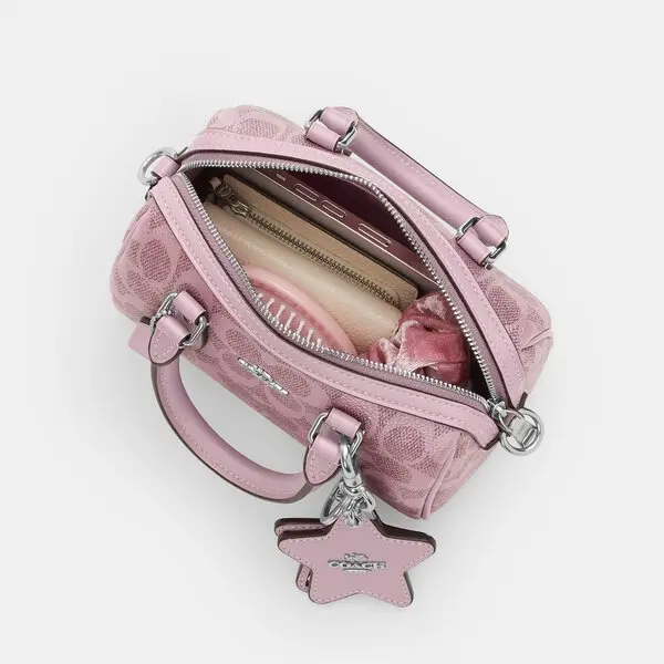 COACH OUTLET Boxed Mini Rowan Crossbody Bag And Mirror Bag Charm Set In Signature Canvas
