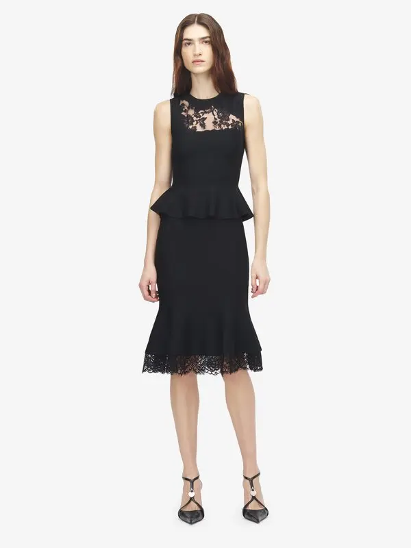 Alexander McQueen Heritage Lace Peplum Top