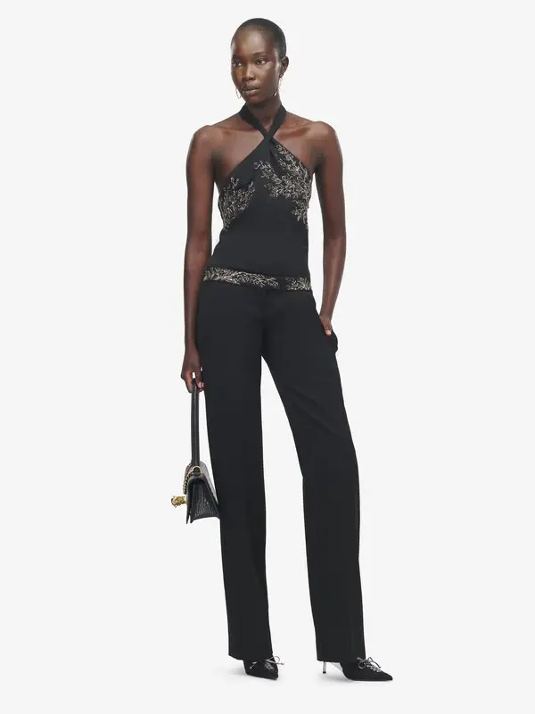 Alexander McQueen Tree Of Life' Waistband Tailored Trousers