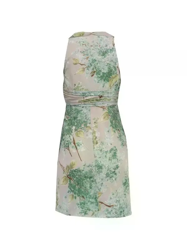 Red Valentino Leaf-printed Silk Midi Dress